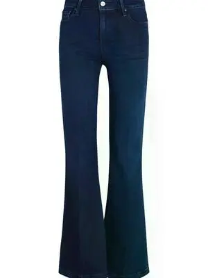 Paige Button-fastening Flare Jeans