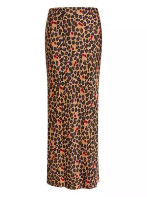 NEVER FULLY DRESSED Animal-print Midi Skirt