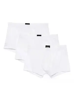 BOSS Logo-waistband Briefs - White