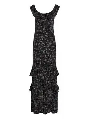 REFORMATION Ruffled Polka-dot Maxi Dress