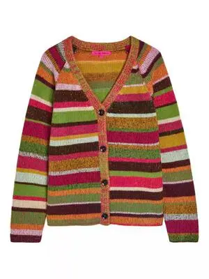 Women's Green Striped Cardigans