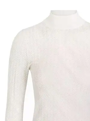 Alice + Olivia Chevron-design Long-sleeve Top