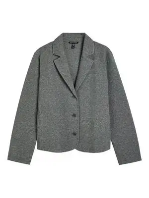 Eileen Fisher Buttoned Collared Blazer