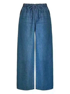 MOTHER The Buffet Nerdy Drawstring Straight-leg Denim - Blue