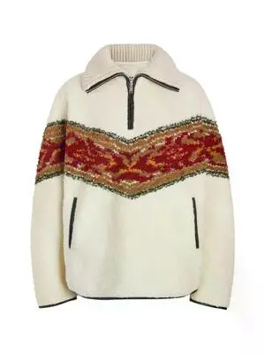 ETOILE Patterned Half-zip Sweater