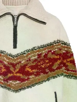 ETOILE Patterned Half-zip Sweater