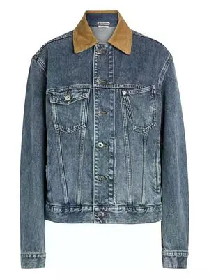 JW Anderson Corduroy-collar Denim Jacket - Blue