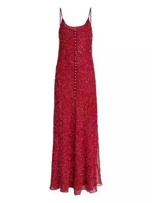 Rabanne Button-embellished Slip Gown