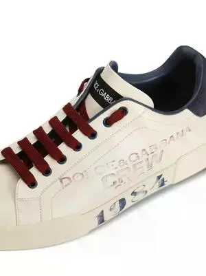 Dolce & Gabbana Printed Logo Lace-up Sneakers