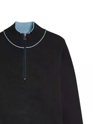 Paul Smith Half-zip Knit Sweater - Black