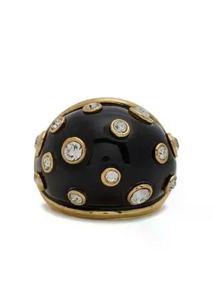 KENNETH JAY LANE Crystal-embellished Ring - Black