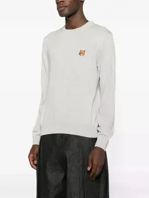 Maison Kitsuné Fox Head Sweater - Grey