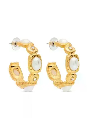 KENNETH JAY LANE Faux-pearl-embellished Earrings - Gold