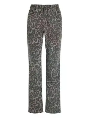 Good American Leopard Print Jeans - Grey