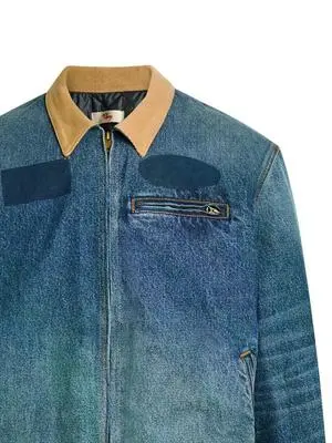 CHERRY LA Contrast-collar Denim Jacket