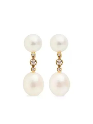 RAGBAG Pearl-embellished Drop Earrings - Gold