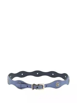 Etro Studded Suede Belt - Blue