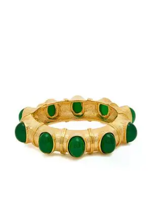 KENNETH JAY LANE Jade Cabochon Bangle