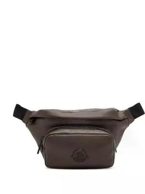 Moncler Logo-patch Zip-fastening Belt Bag - Brown