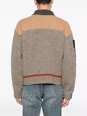 JW Anderson Applique Collared Knitwear - Neutrals