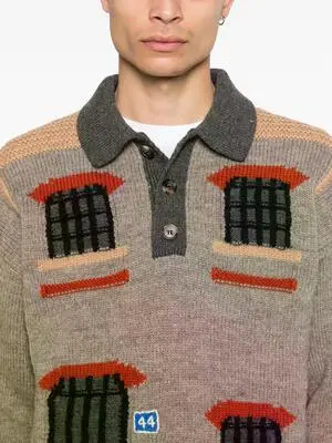JW Anderson Applique Collared Knitwear - Neutrals