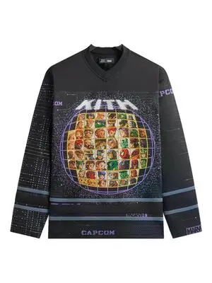 Kith X Marvel Vs. Capcom Print-detail V-neck Sweatshirt