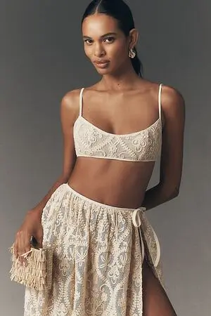 SAU LEE Amare Bralette Top - Vanilla Cream