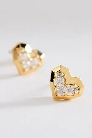 Anthropologie Icon Stud Earrings - Heart