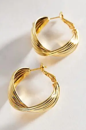 SET & STONES Lana Hoop Earrings - Gold