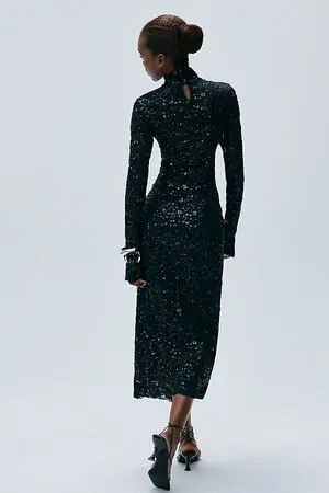 AFRM Shailene Maxi Dress - Black Pattern