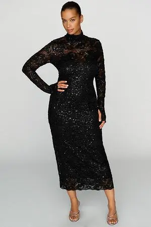 AFRM Shailene Maxi Dress - Black Pattern