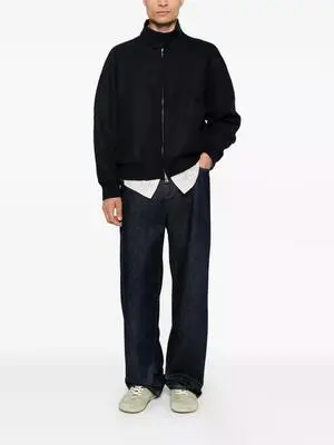 Fendi Embossed Patch Zip Jacket - Blue