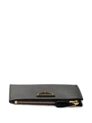 Prada Printed Leather Card Holder - Black