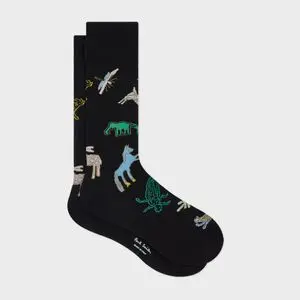 Paul Smith Cotton-blend Crew Socks - Black