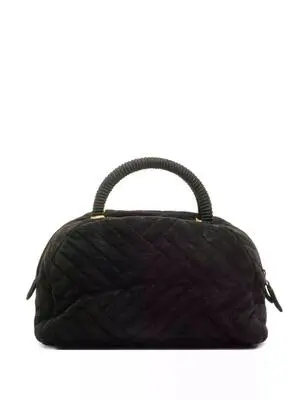 Prada 1990s Quilted Suede Tote Bag
