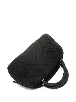 Prada 1990s Quilted Suede Tote Bag