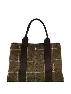 Rue De Verneuil Checked Wool Tote Bag