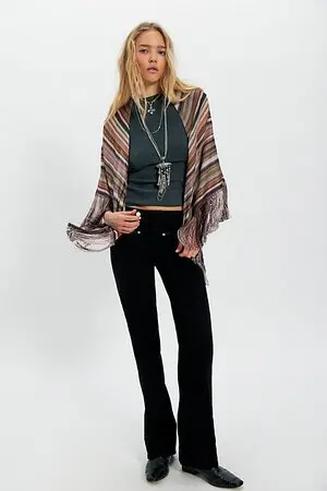 Anna Sui Fringe Stripe Shawl