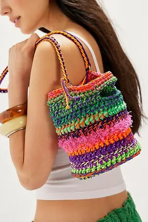 SHAREYOURLUCE Happiness Crochet Shoulder Bag