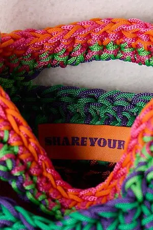 SHAREYOURLUCE Happiness Crochet Shoulder Bag