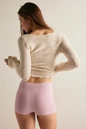 Free People So Soft Seamless Modal Layering Shorts - Corsage