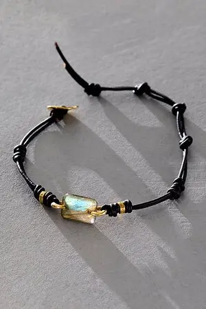 Chan Luu Leather And Bracelet - Labradorite