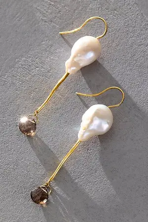 Chan Luu Pearl And Labradorite Drop Earrings