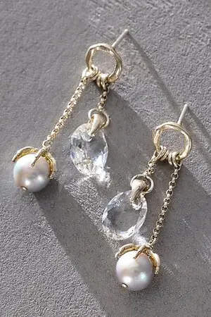 Chan Luu Pearl And Crystal Drop Earrings