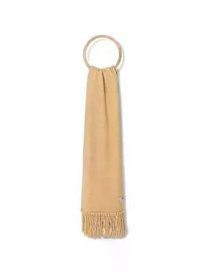Patrizia Pepe Fringed Knitted Scarf - Neutrals