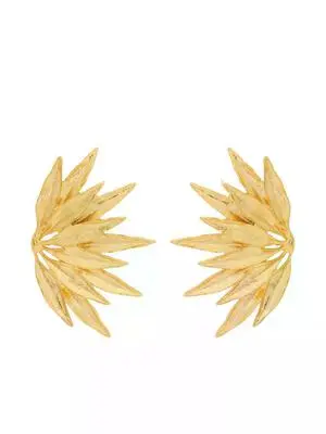 LYNYER Dahlia Leaf Earrings - Gold