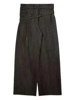 ANN DEMEULEMEESTER Striped Trousers With Belt
