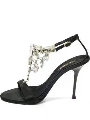 LE SILLA T-strap Crystal Embellished Sandals