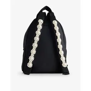 Simone Rocha Bow-front Beaded Straps Nylon Backpack