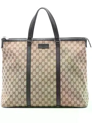 Gucci Gg Canvas Tote Bag - Brown